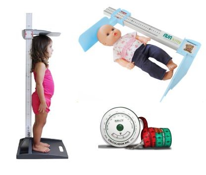 Estadiômetro Vertical Portátil + Infantômetro Medidor De Comprimento ...